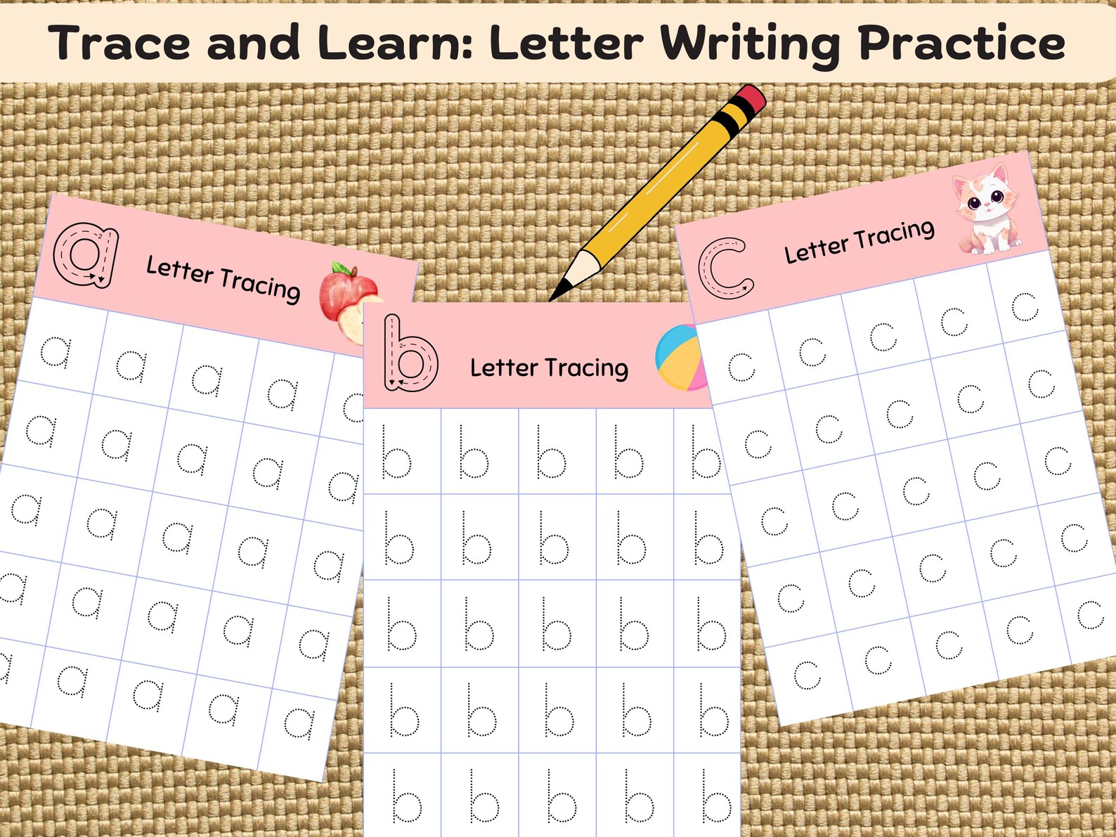 Phonics Lowercase Alphabet Tracing Sheets Kids Educational Tracing ...