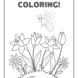 Spring Color Activity Page, Classroom Activity Sheet Kindergarten ...