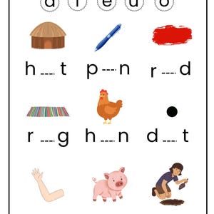Phonics CVC Words Middle Sound Worksheets | 10 Pages of Vowel Sound ...