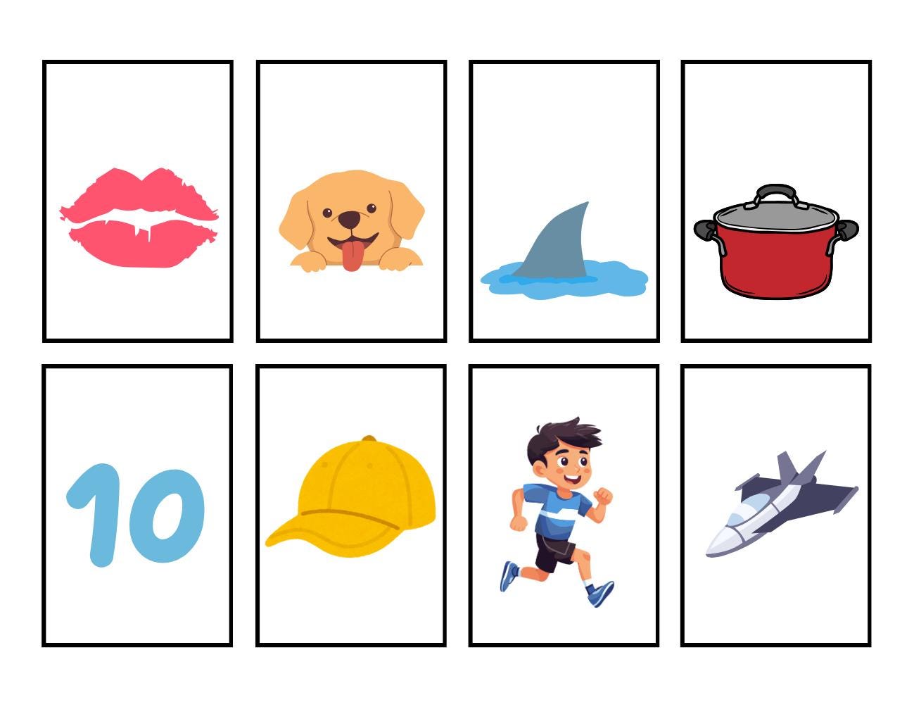 Word Matching Game Phonics Flashcards Learning to Read Homeschool ...