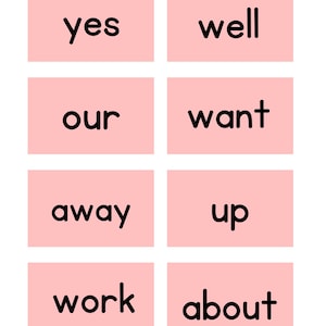 Sight Word Flashcards, Phonics Flashcards for Kids, High-frequency Word ...