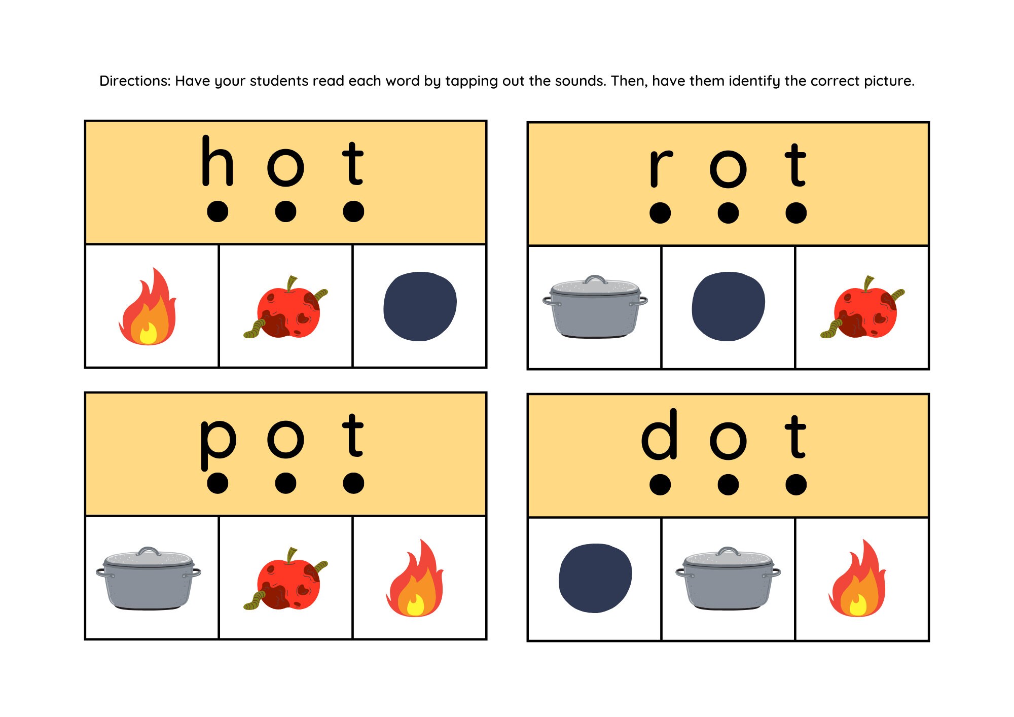 CVC Words Flash Cards Printable, CVC Words With Sound Buttons,learn to ...