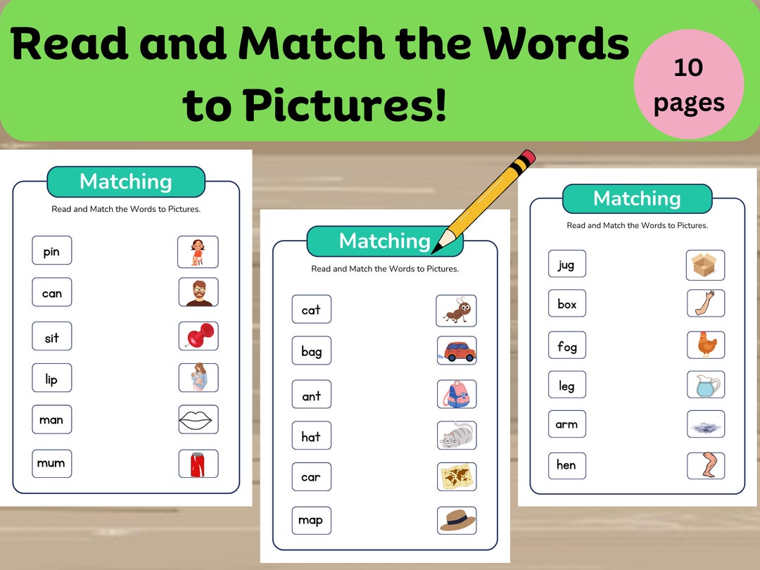 CVC Read and Match Activity, Read and Match, CVC Words, Early Reading ...
