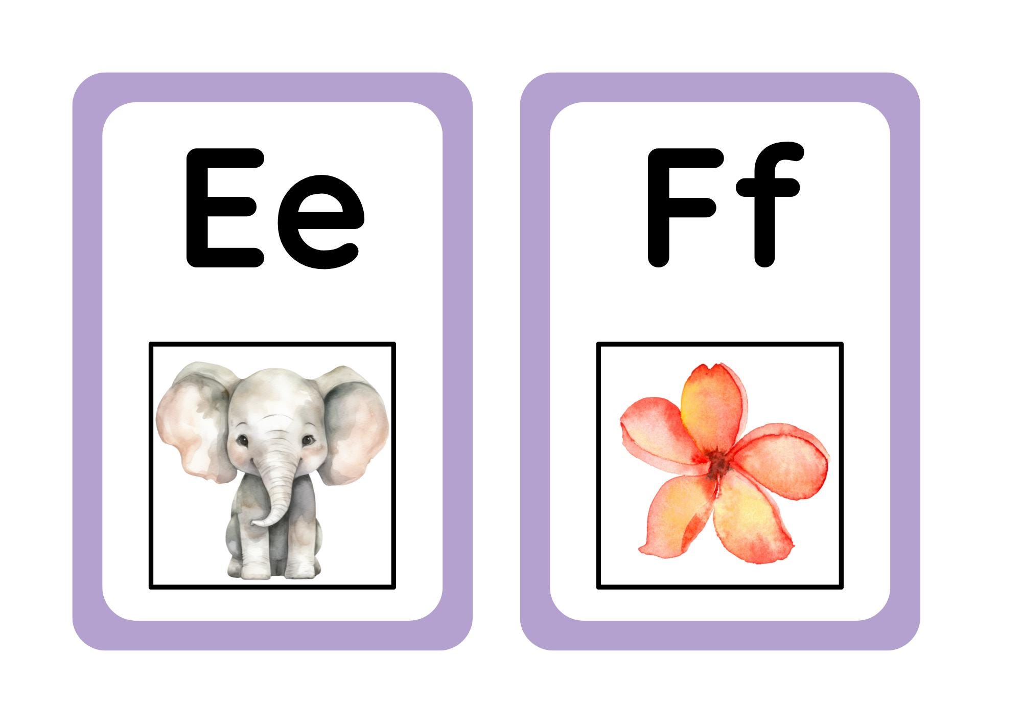 Alphabet Flashcards, Educational Flashcards, Kids Alphabet Cards ...