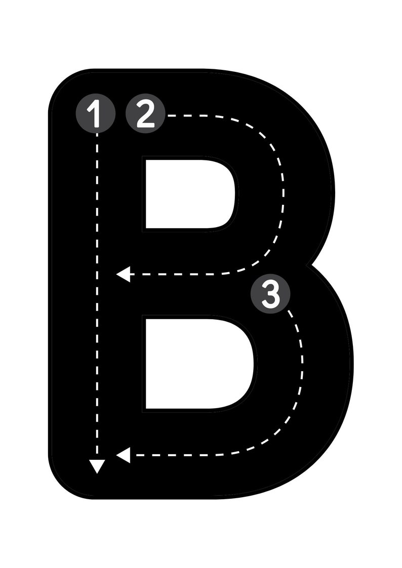 Vehicle Alphabet Tracing Set, Road Tracing Alphabet, Phonics Worksheets ...