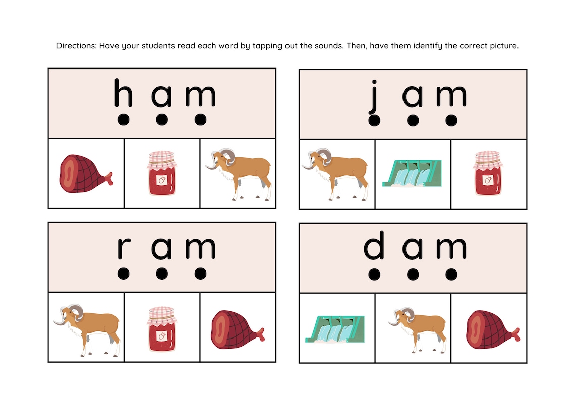 CVC Words Flash Cards Printable, CVC Words With Sound Buttons,learn to ...