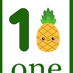 Fruit Number Flashcards 1-10: Preschool Counting Activity (instant ...