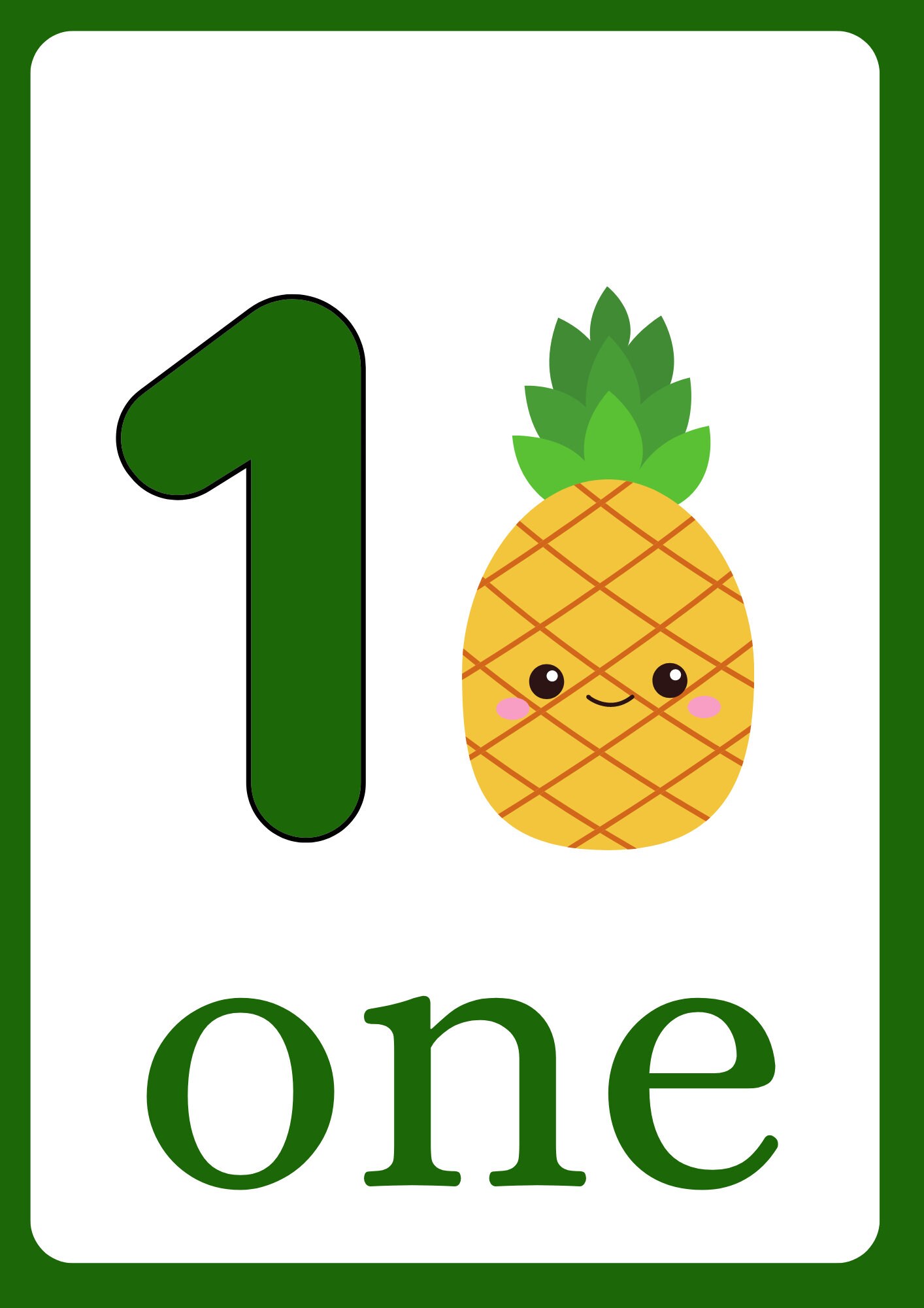 Fruit Number Flashcards 1-10: Preschool Counting Activity (instant ...