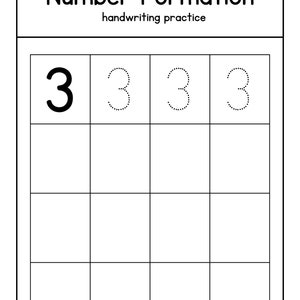 Preschool Numbers Tracing Worksheet, Handwriting Practice, Numbers 0 to ...
