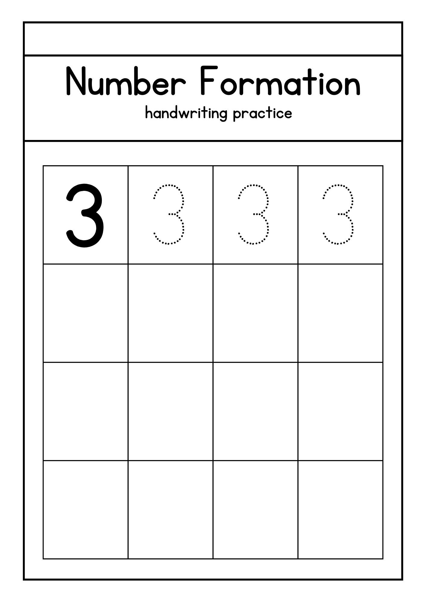 Preschool Numbers Tracing Worksheet, Handwriting Practice, Numbers 0 to ...