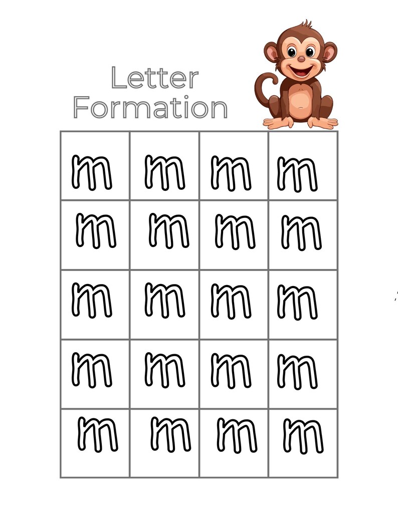 Animal Alphabet Tracing Worksheets: Preschool Letter Formation ...