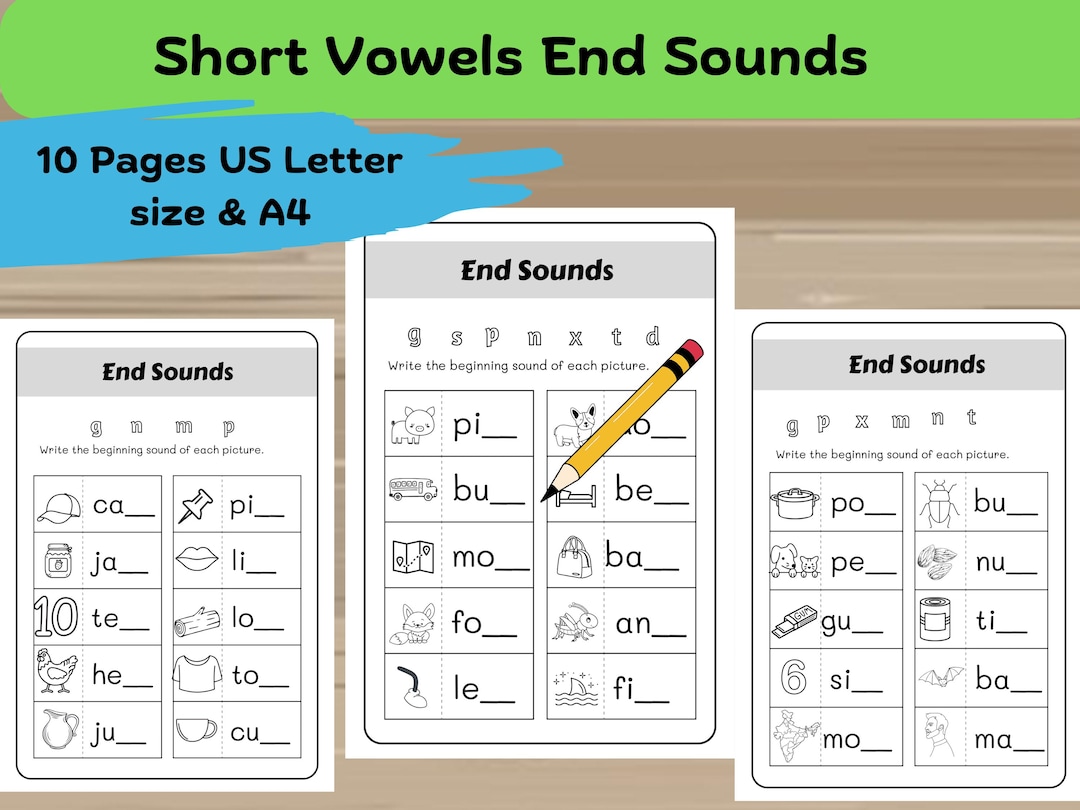 EYFS Phonics, CVC Words Printable, Learn to Read, Phonics CVC Word End ...