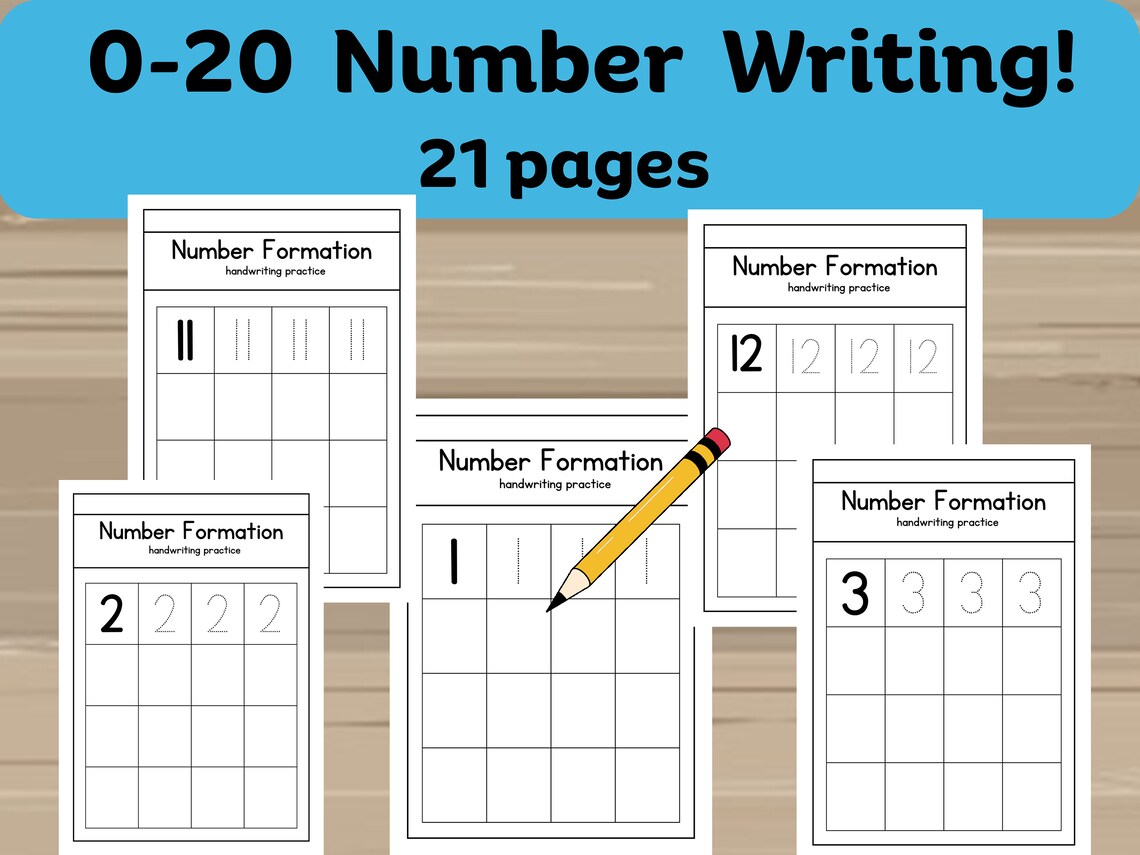 Preschool Numbers Tracing Worksheet, Handwriting Practice, Numbers 0 to ...