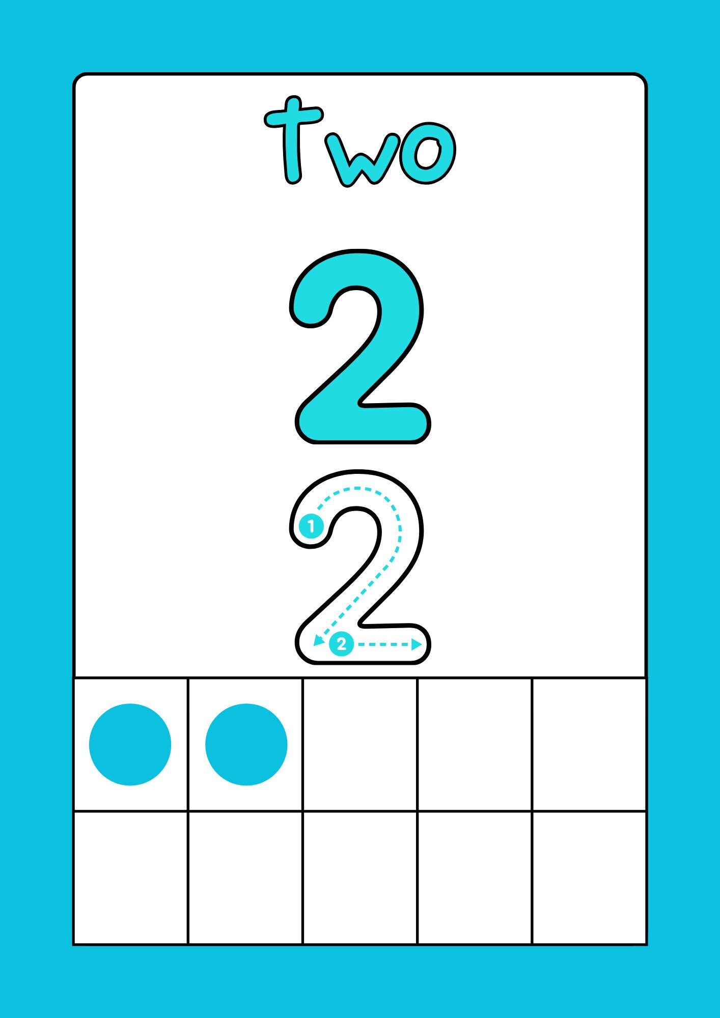 10 Number Frames Flashcards Counting Cards, Ten Frames, Printable ...