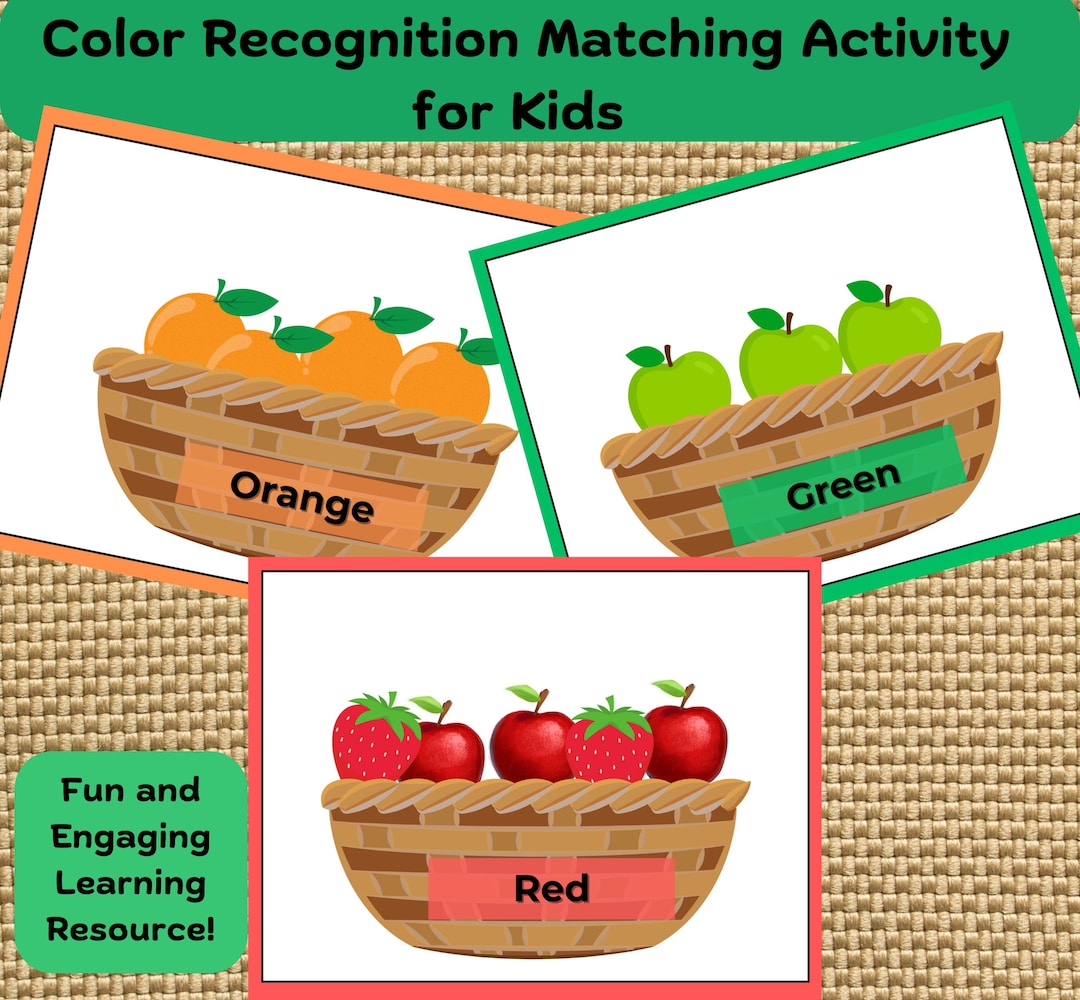 Color Recognition Activity, Color Matching Game for Kids Preschool ...