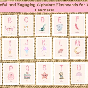 Kids Alphabet Flashcards With Initial Pictures Phonics Learning ...