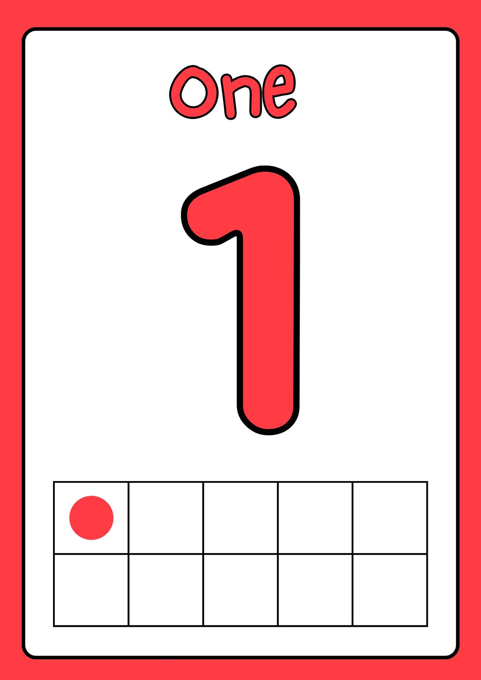 Number Flashcards: Ten Frame Cards 1-10 (printable) - Etsy