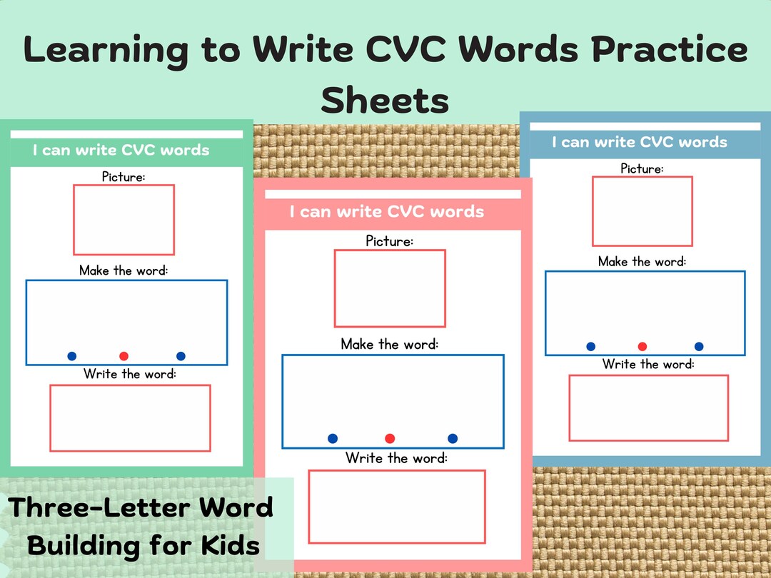 Phonics CVC Word Writing Activity - Early Literacy Learning Tool for ...
