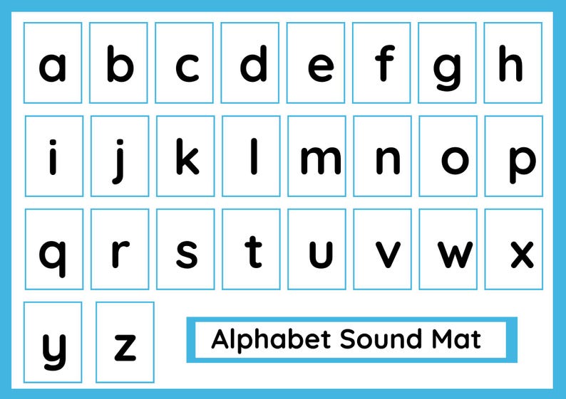 Kindergarten Phonics Alphabet Mats: Uppercase, Lowercase & Initial ...