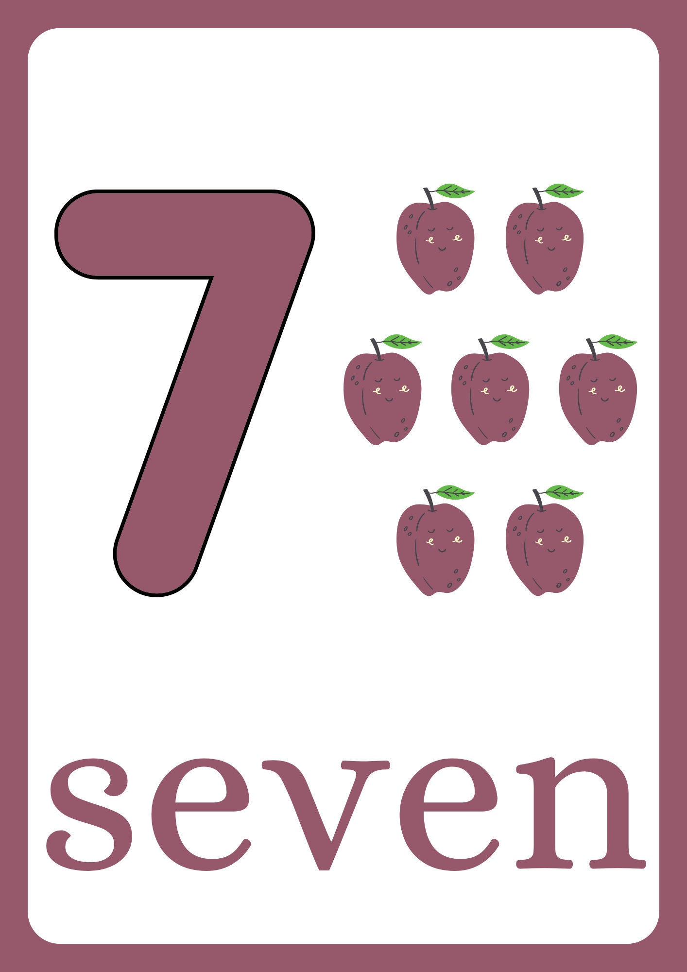 Fruit Number Flashcards 1-10: Preschool Counting Activity (instant ...