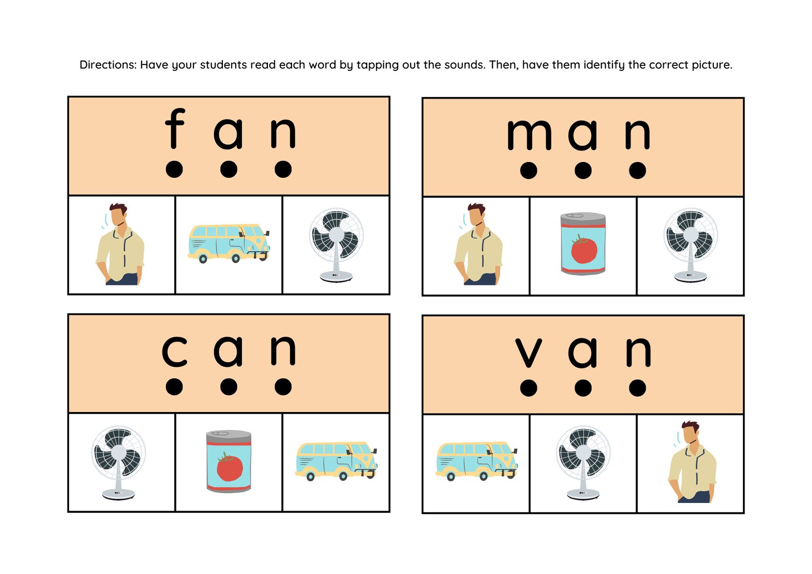 CVC Words Flash Cards Printable, CVC Words With Sound Buttons,learn to ...
