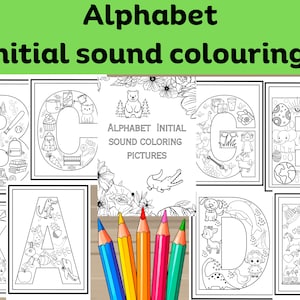 Phonics Alphabet Coloring Initial Sound Coloring Pictures Preschool ...