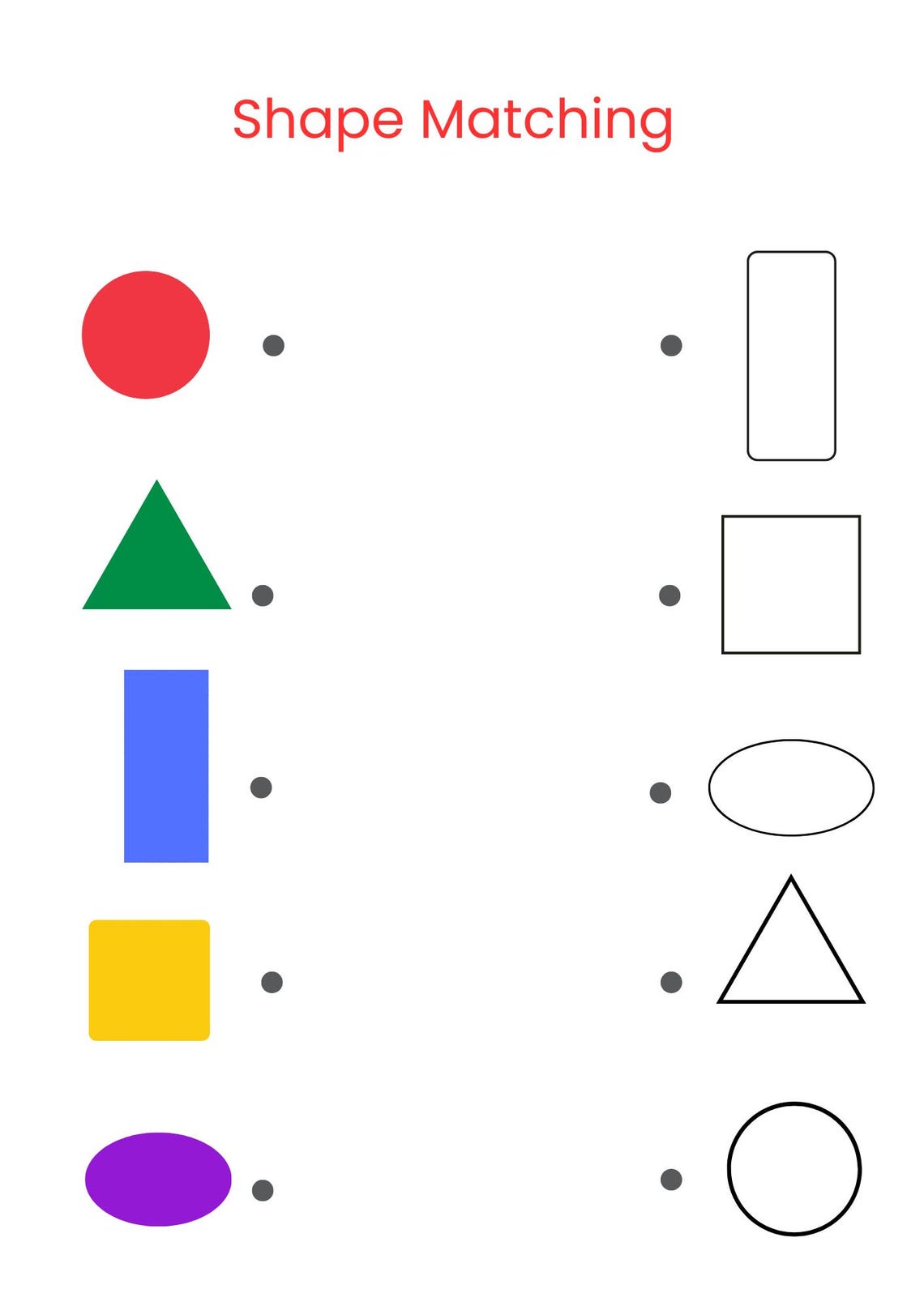Preschool Shapes Worksheets: Matching, Sorting & Coloring (PDF Download ...
