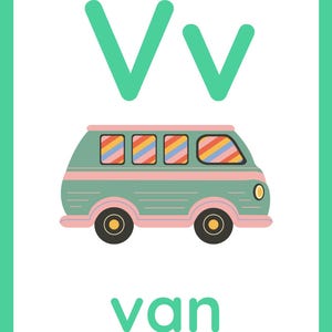 Colorful Alphabet Flashcards for Kids | Phonics A-Z Printable ABC Cards ...