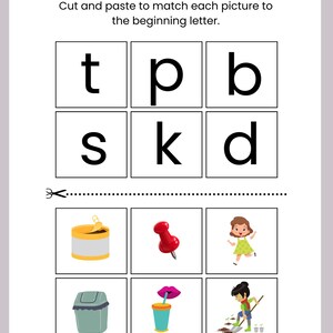 Phonics Activity, Initial Sound Worksheets, Letter Recognition ...