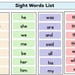 Sight Words Reading List Bookmarks: Kids Learning Tool (digital ...