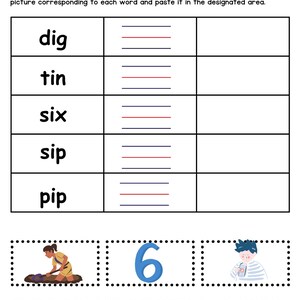 Phonics CVC Words Sheets, Reading and Writing Practice, Kindergarten ...