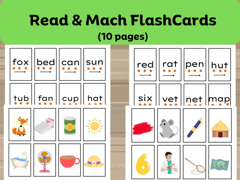 CVC Word Matching Game, Phonics Learning, Learning to Read, Homeschool ...