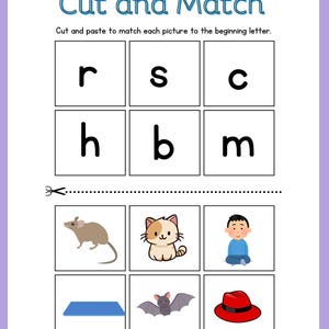 Phonics Game Reading Activity Kids Educational Activity Printable Learn ...