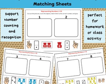 Heart Number Matching Puzzles (PDF Download) - Early Math, Preschool ...