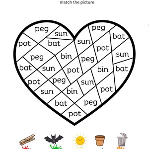 CVC Words Reading and Coloring Activity Sheets: Phonics Practice ...