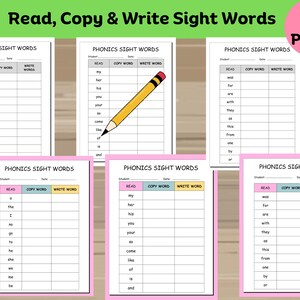 Phonics Sight Words Practice Printable Fry's First Sight Word ...