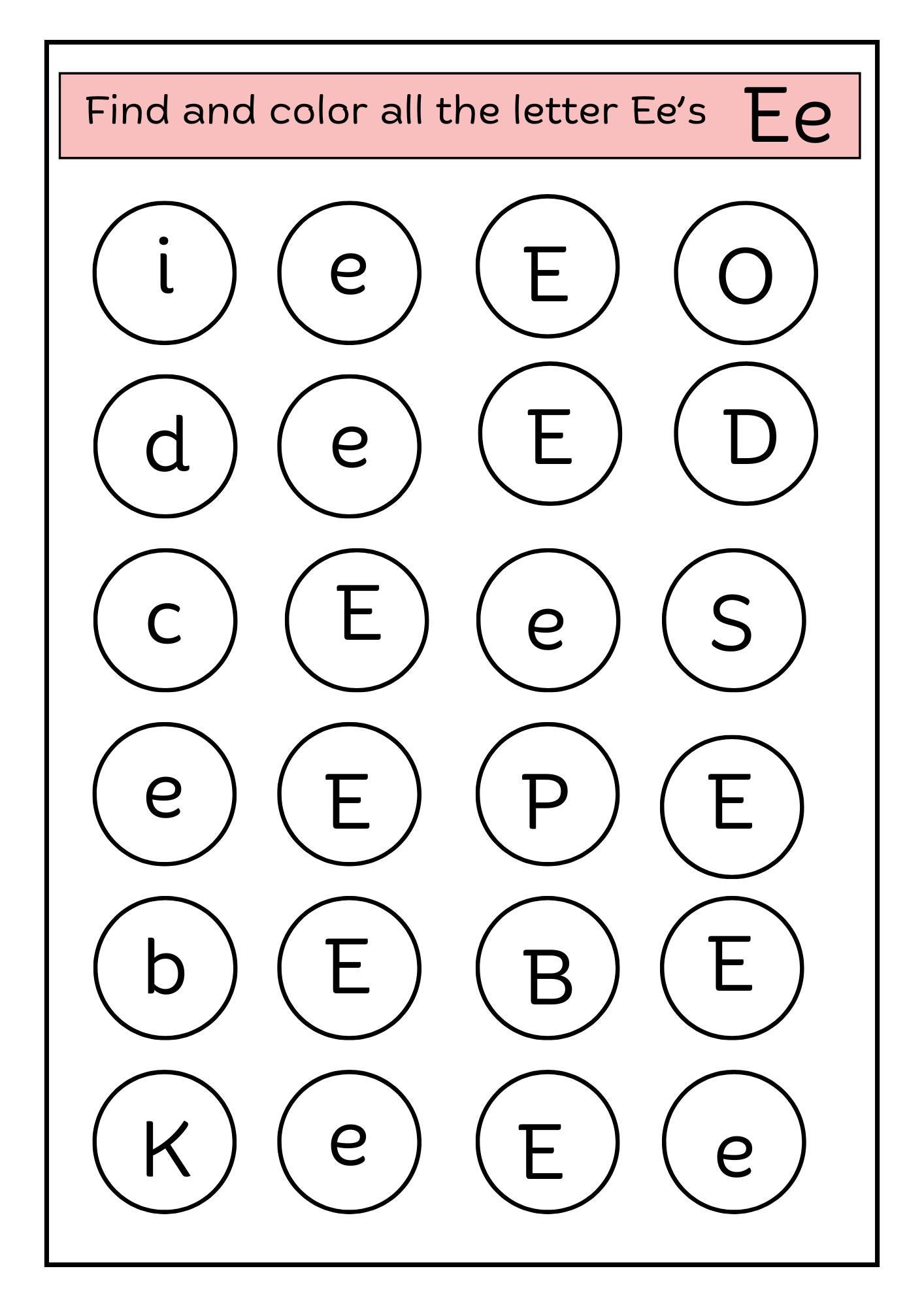 Alphabet Find and Colour Worksheets: Kids Learning Activity (printable ...