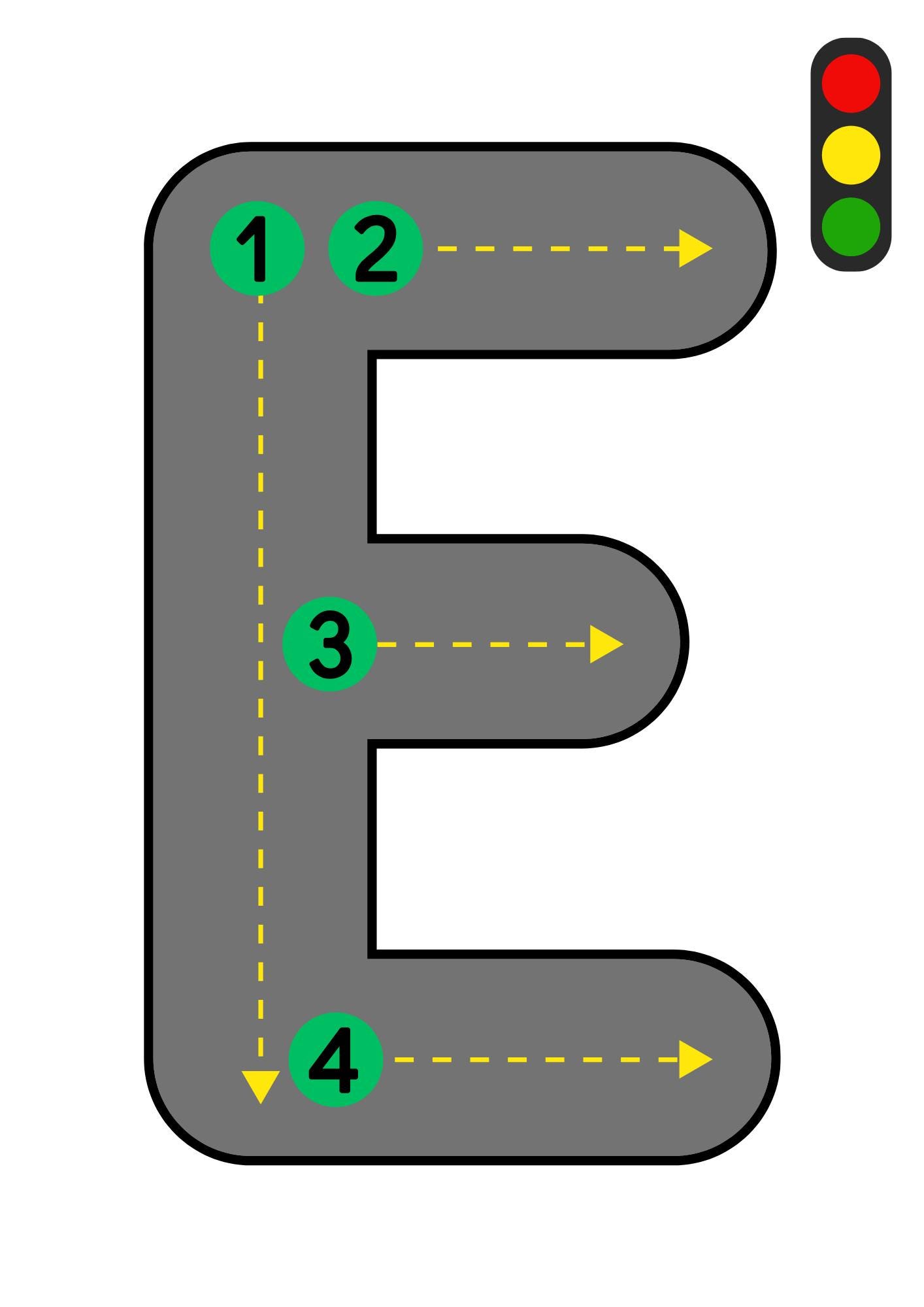 Alphabet Road Tracing Worksheets: A-Z Uppercase Car Theme (digital ...