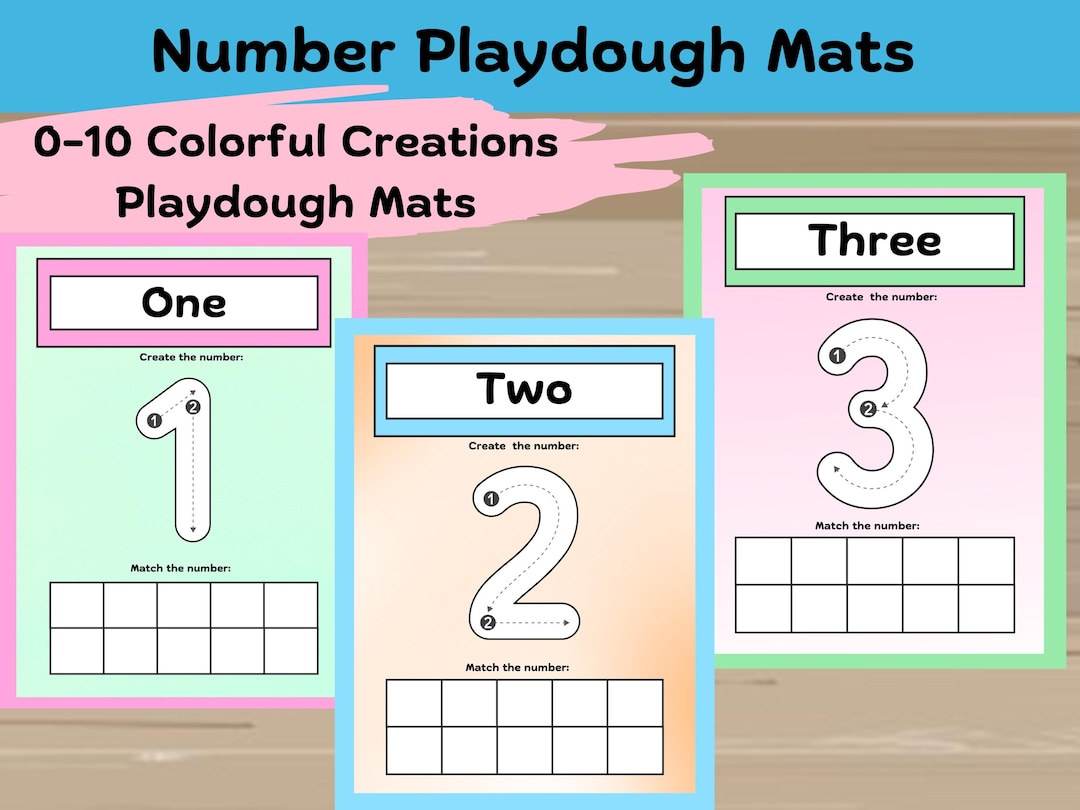 Playdough Mats, Ten Frame Number Sheets, Preschool Playdough Mats ...