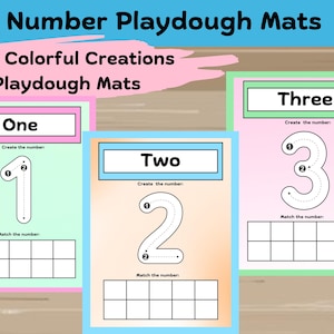 Playdough Mats, Ten Frame Number Sheets, Preschool Playdough Mats ...