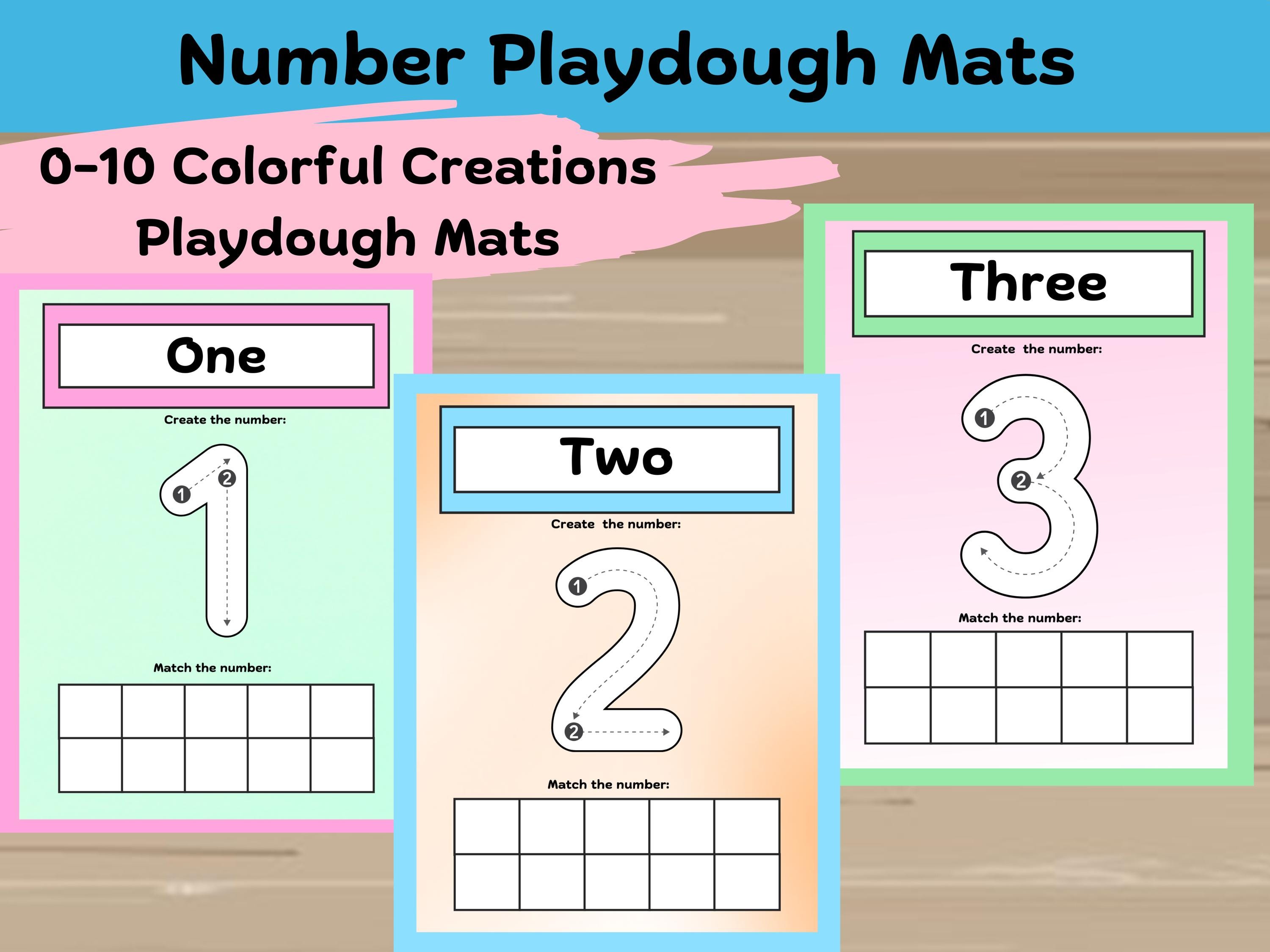 Playdough Mats, Ten Frame Number Sheets, Preschool Playdough Mats ...