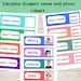 Printable Student Name & Photo Labels: Editable Classroom Organization ...