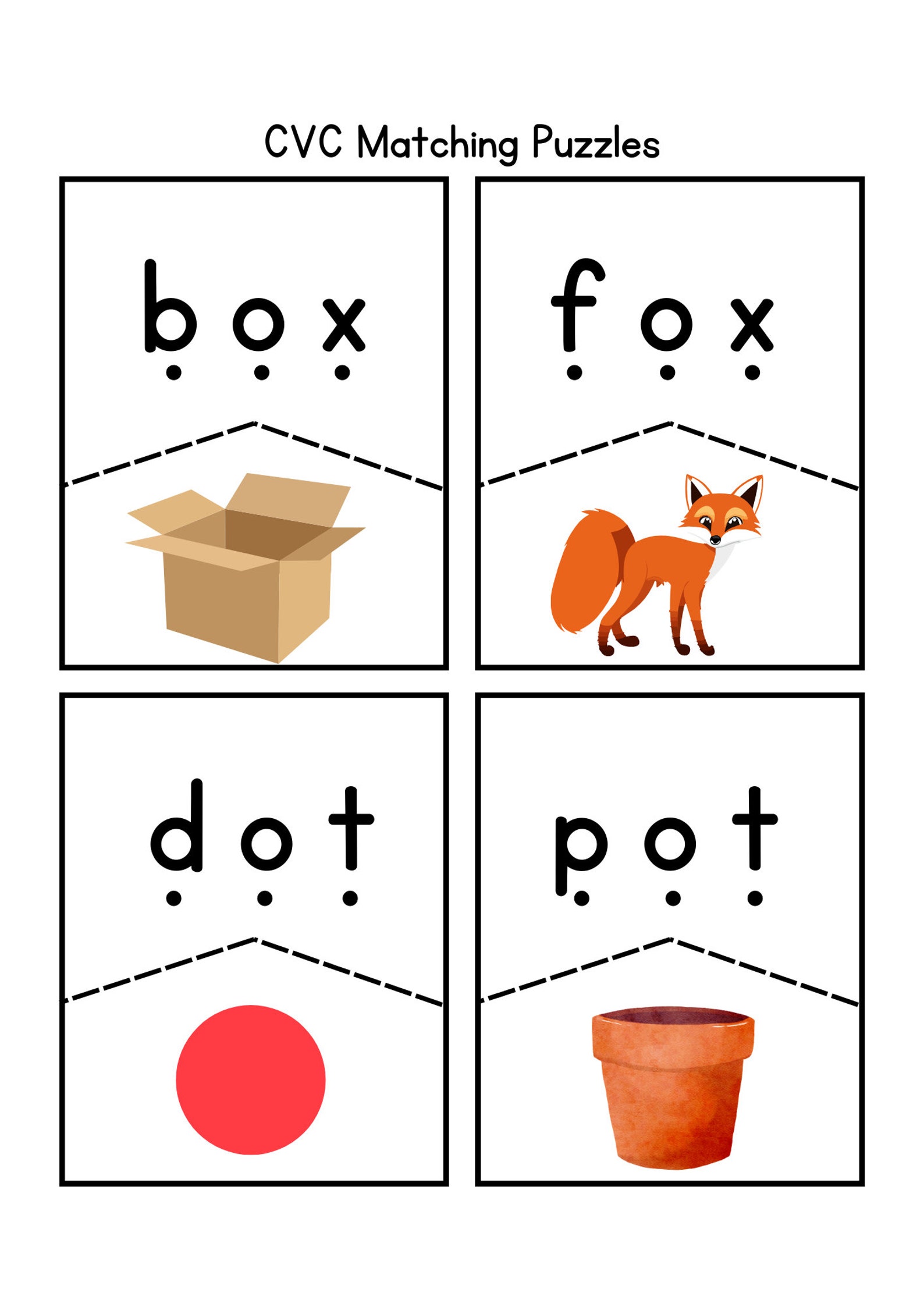 Phonics CVC Words Puzzle, CVC Words Puzzle Game, Interactive Phonics ...