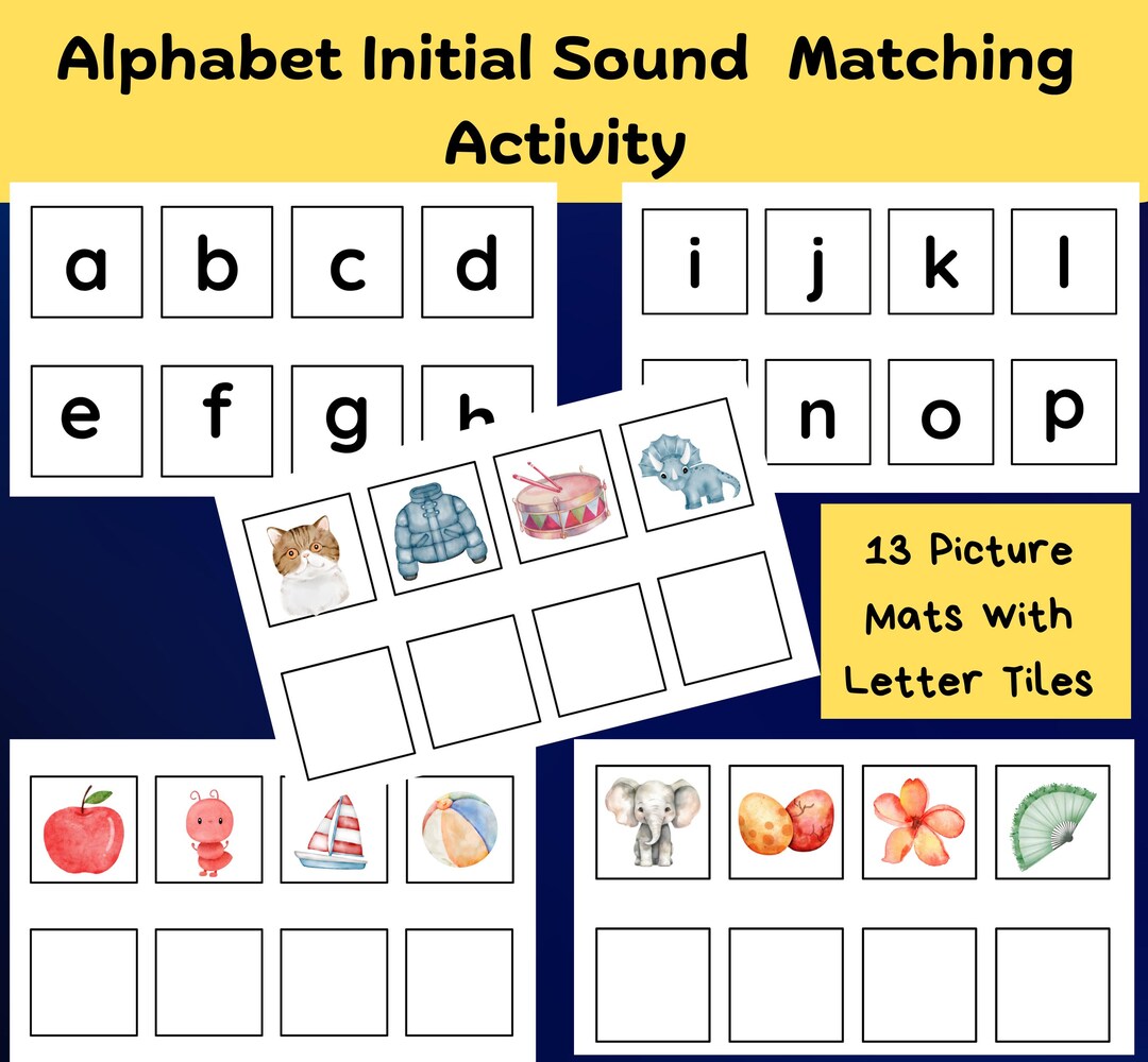 Alphabet Matching Initial Sound Activity, Educational Printables ...