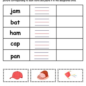 Phonics CVC Words Sheets, Reading and Writing Practice, Kindergarten ...
