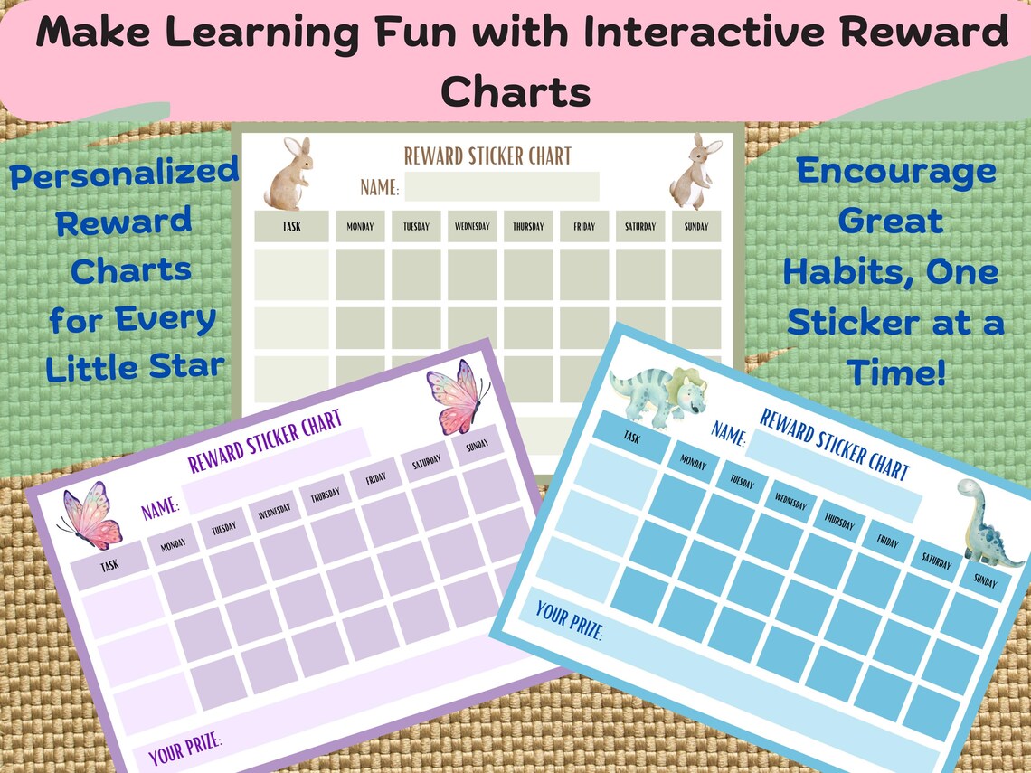 Interactive Kids Reward Chart: Classroom & Homeschool - Etsy