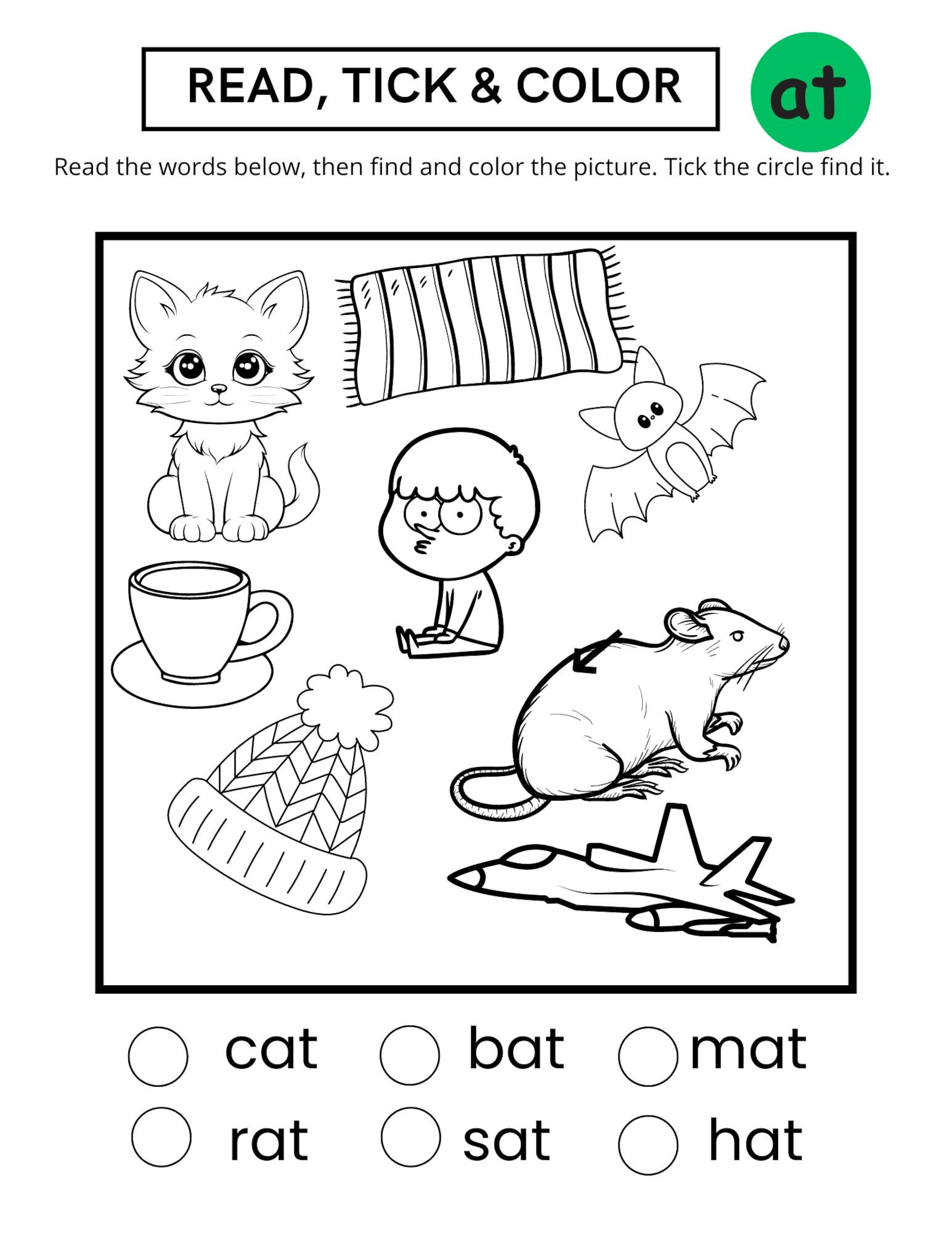 Phonics Word Family Practice, CVC Worksheets, Phonics Sheets, Reading ...