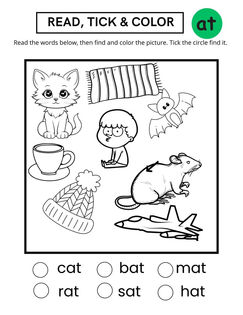 Phonics Word Family Practice, CVC Worksheets, Phonics Sheets, Reading ...