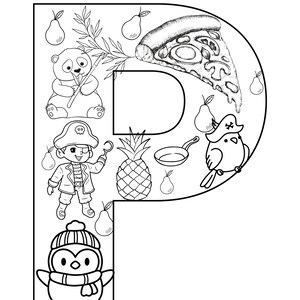 Phonics Alphabet Coloring Initial Sound Coloring Pictures Preschool ...