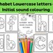 A-Z Lowercase Letters and Initial Sound Coloring Pictures - Etsy